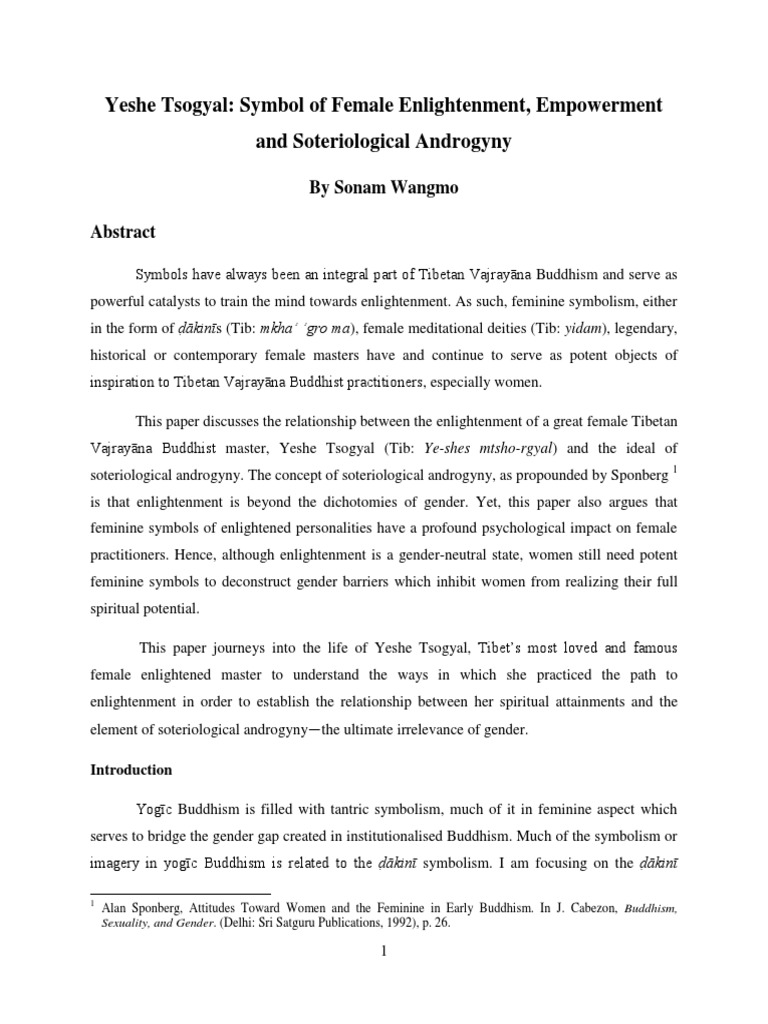 Ven Sonam Wangmo - Yeshe Tsogyal-Symbol of Female Enlightenment ...