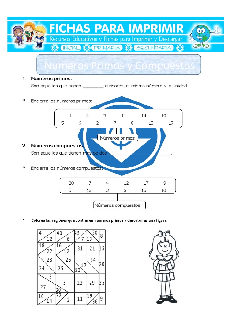 Actividades sobre Números Primos y Compuestos | PDF | Violencia ...