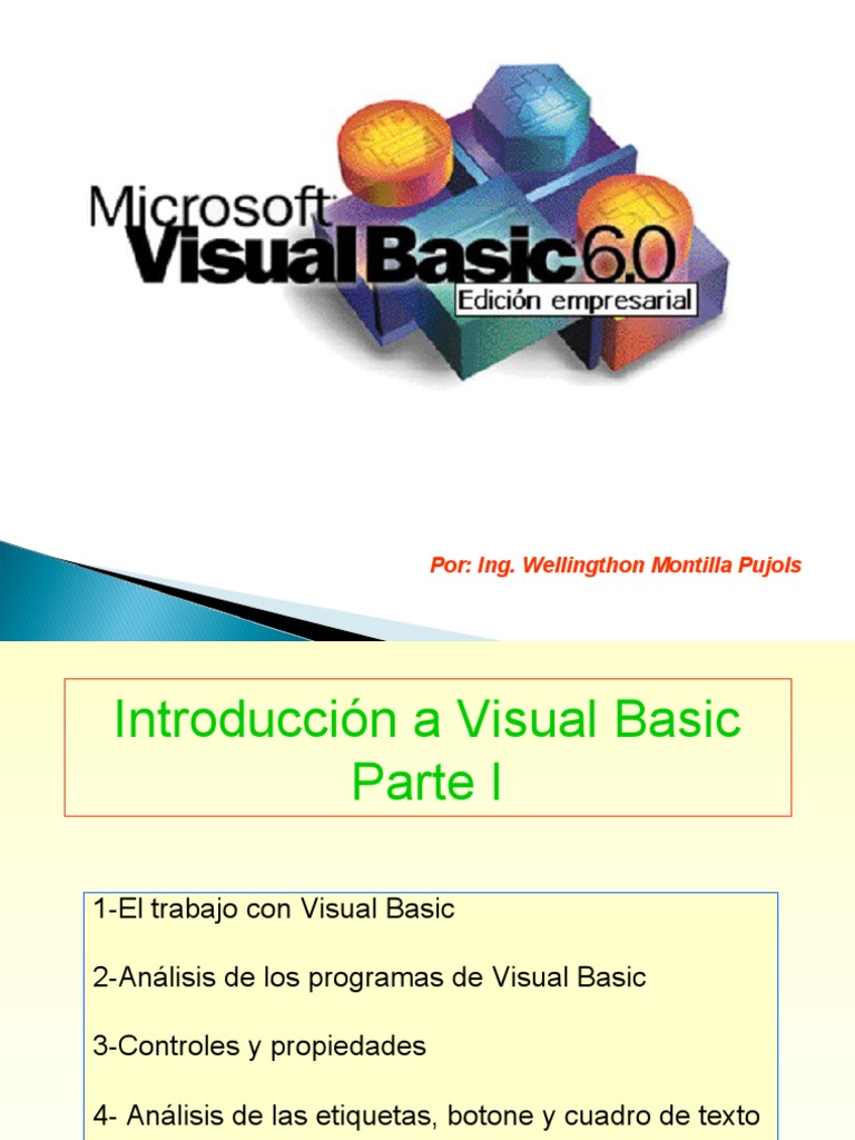 Introduccion A Visual Basic 6.0 | PDF | Objeto (informática) | Programa de computadora