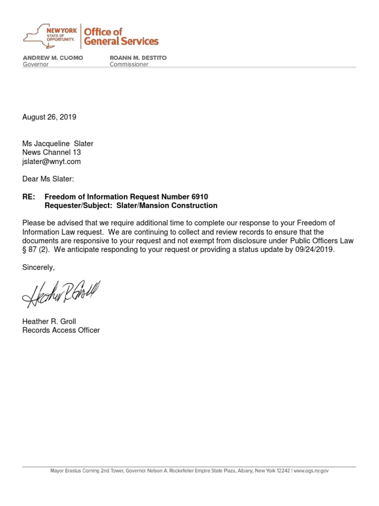 FOIL Requests, Responses | PDF | Freedom Of Information Act (United ...