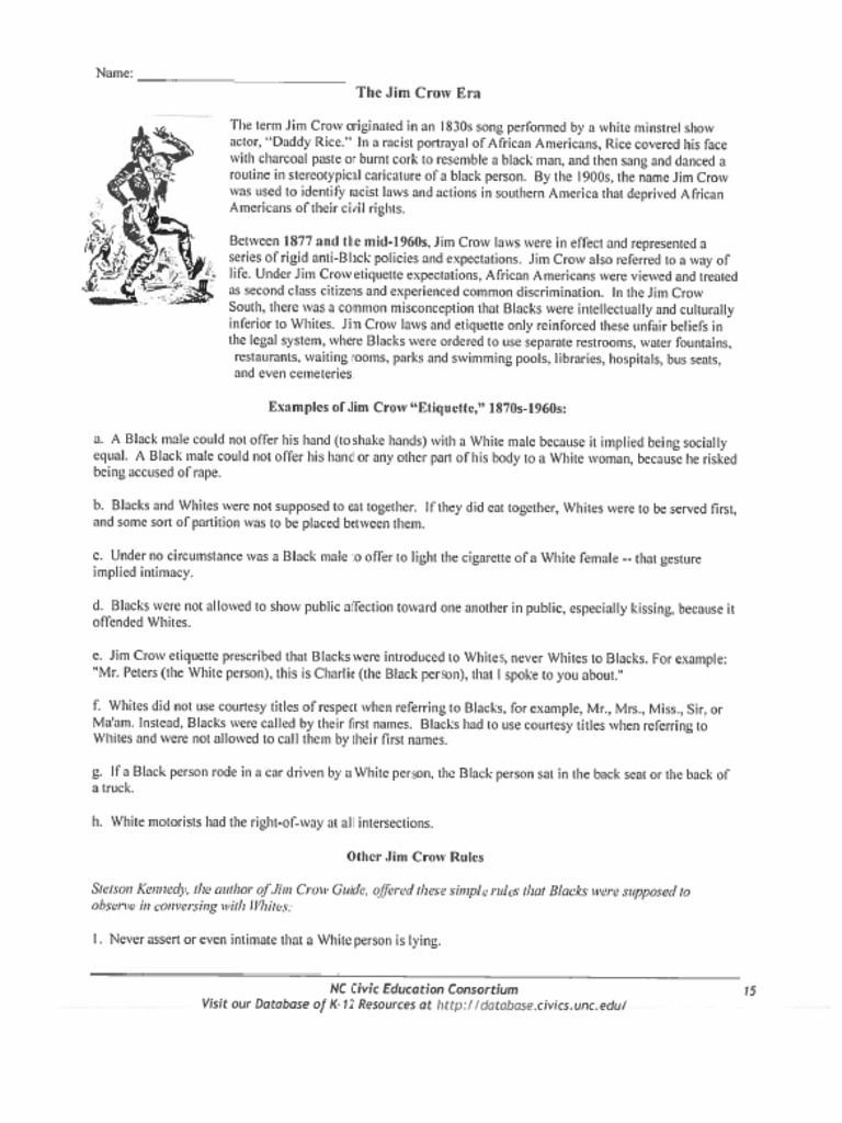 Jim Crow Etiquette | PDF