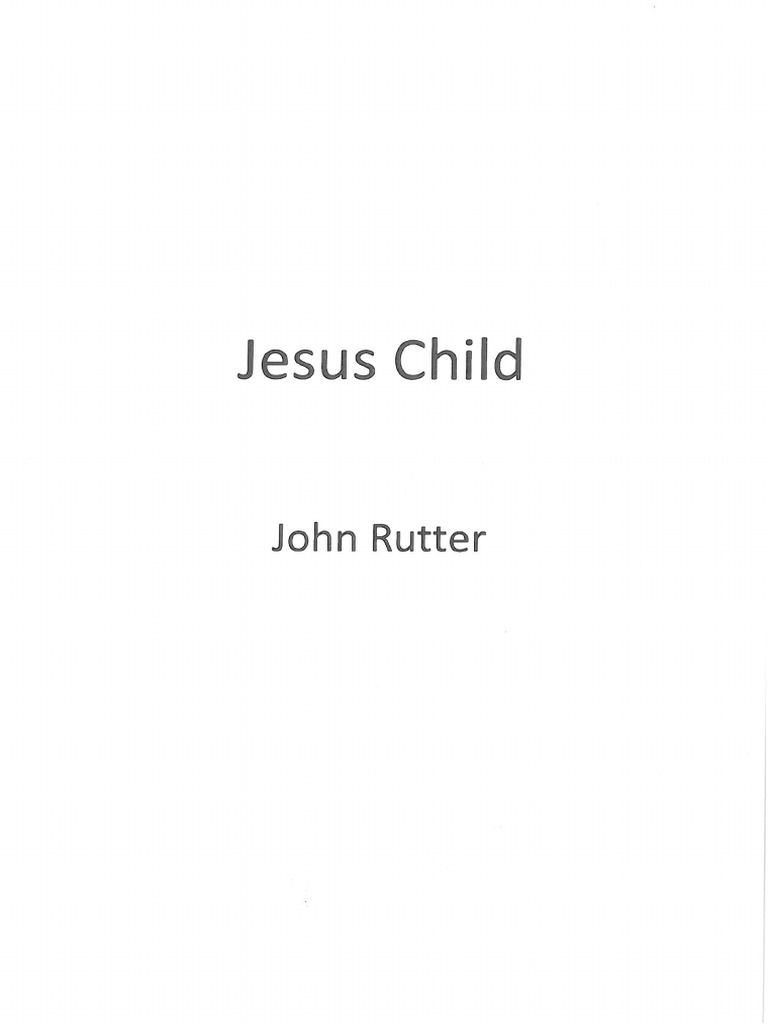 Jesus Child Rutter | PDF