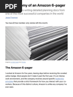 Anatomy of Amazon's 6-Pager Memo | PDF | Leadership | Narrative