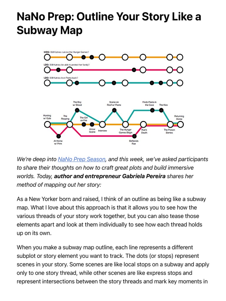 Outline Your Story Like A Subway Map | PDF | Plot (Narrative) | Dorothy ...