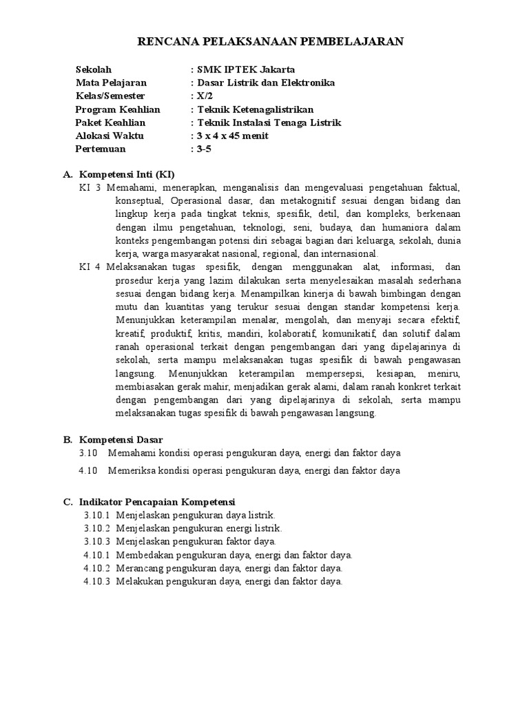 RPP KD 3.10-Dikonversi | PDF | Sains & Matematika