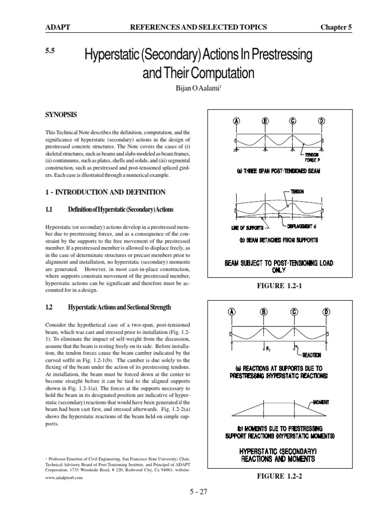 PT LOAD Hyperstatic | PDF | Prestressed Concrete | Beam (Structure)