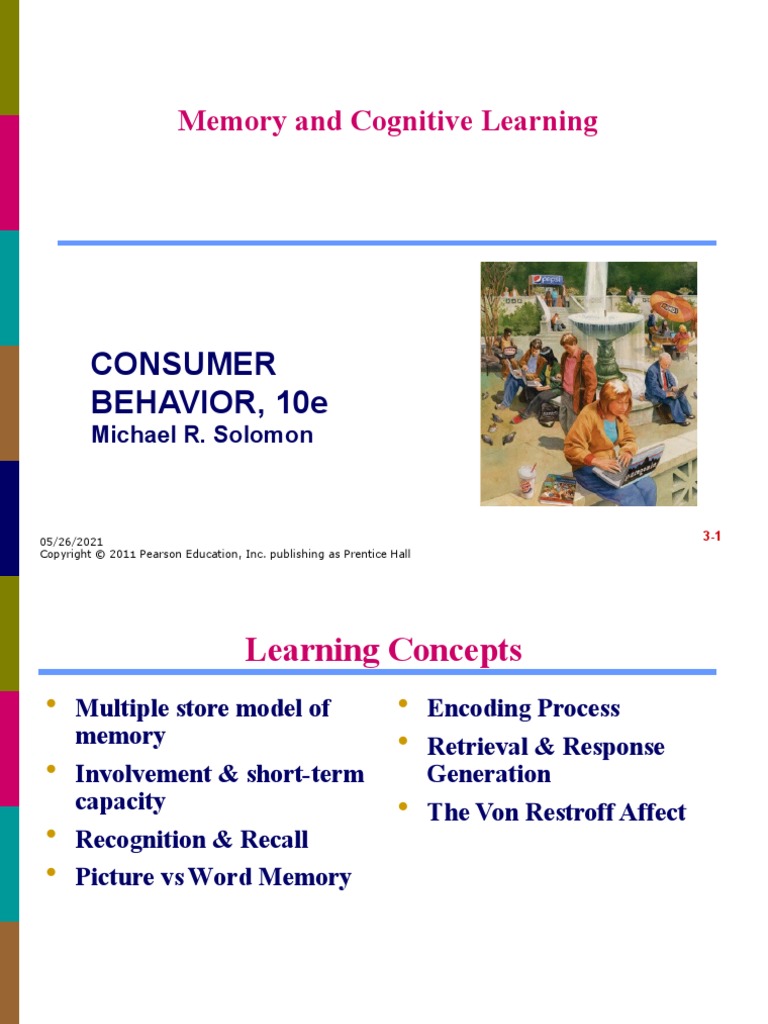 Memory and Cognitive Learning: Consumer Behavior, 10E | PDF | Memory | Recall (Memory)