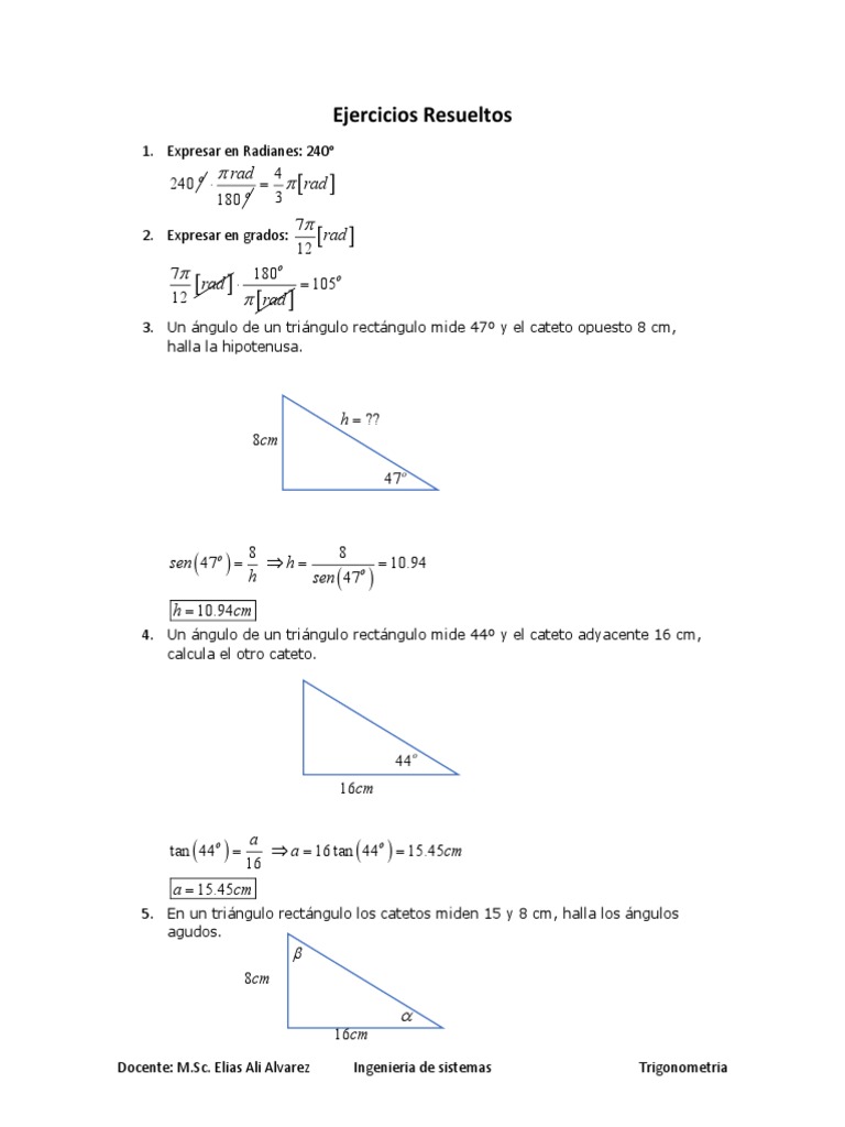 Ejercicios Resuelto1 | PDF | Triángulo | Geometría euclidiana