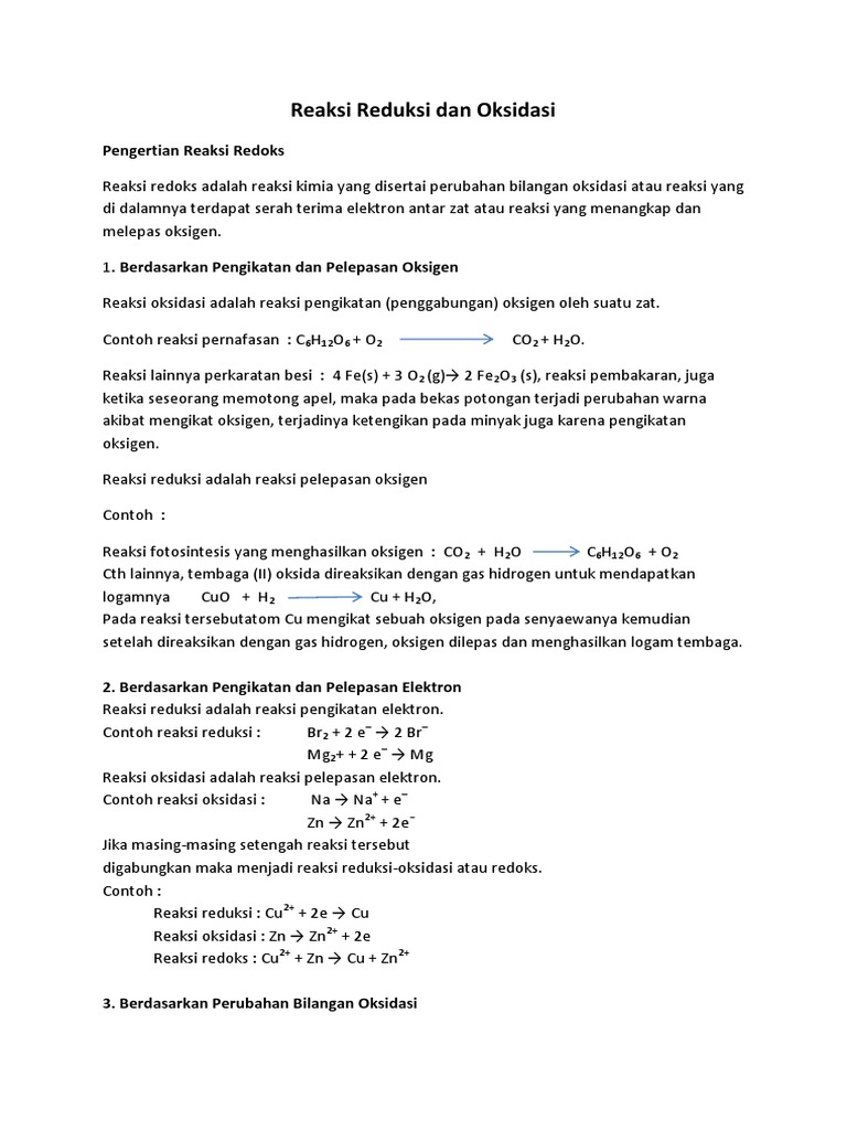 Reaksi Redoks | PDF