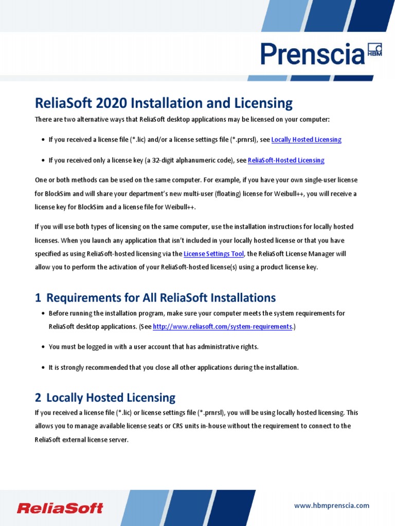 ReliaSoft 2020 Installation and Licensing | PDF | Proxy Server ...