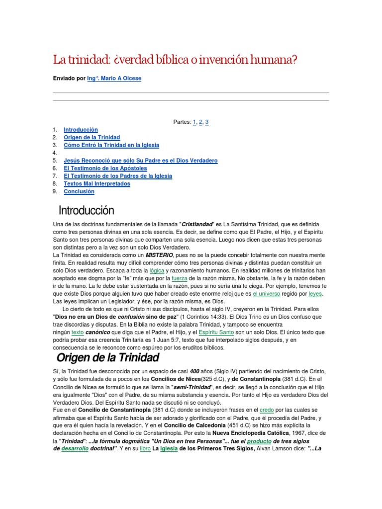 Concepto Antitrinitario | PDF | Trinidad | Cristo (título)
