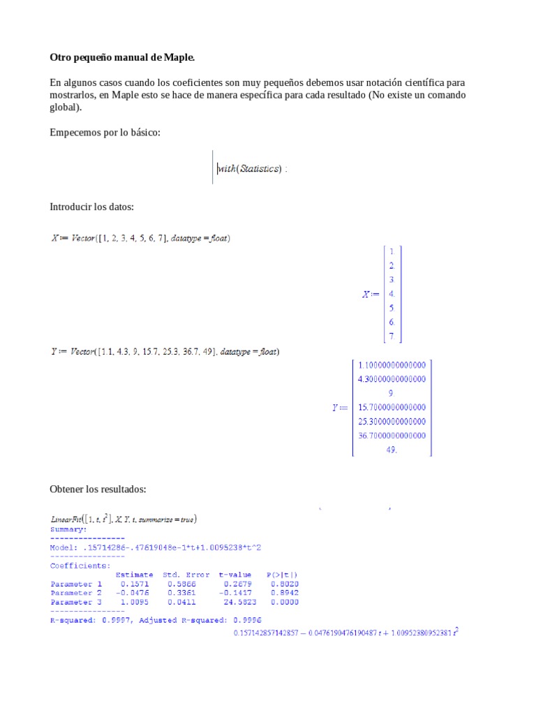 Maple Tutorial 2 | PDF