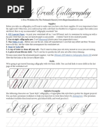 Free Spencerian Script | PDF | Calligraphy | Paper Art
