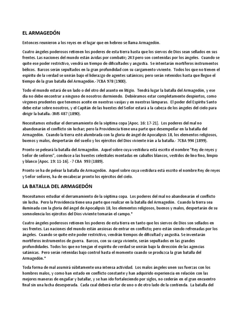 El Armagedón | PDF | Armagedón | antecristo