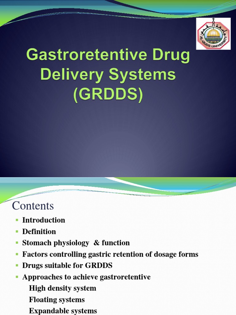 Gastroretentive Drug Delivery Systems (GRDDSS) PDF-min | PDF ...