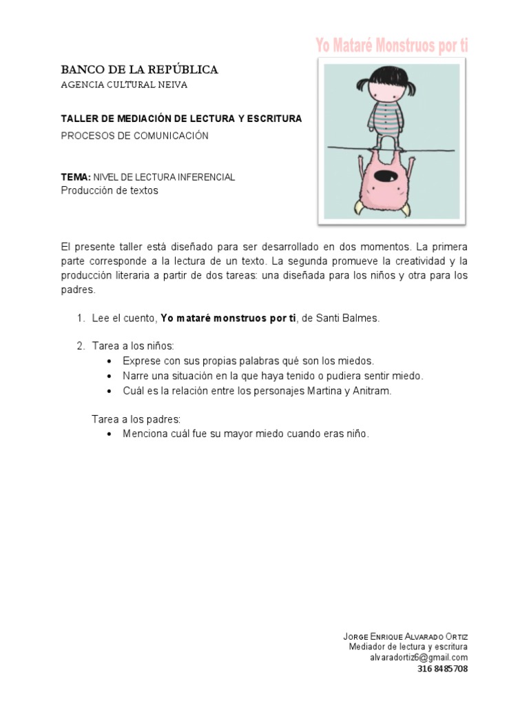 Taller 3. Yo Mataré Monstruos Por Ti | PDF