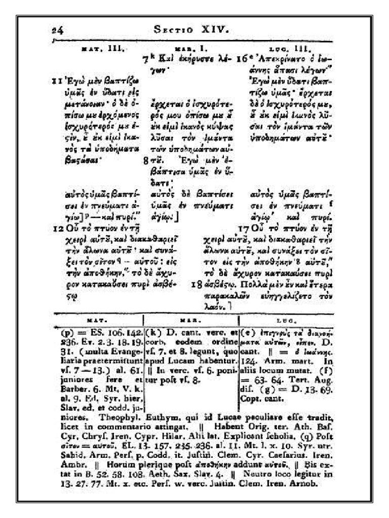 Griesbach Synopsis... | PDF