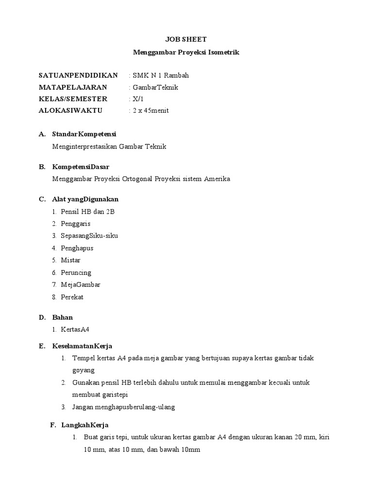 Job Sheet 1 | PDF
