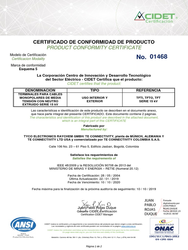 Retie Raychem TFT | PDF
