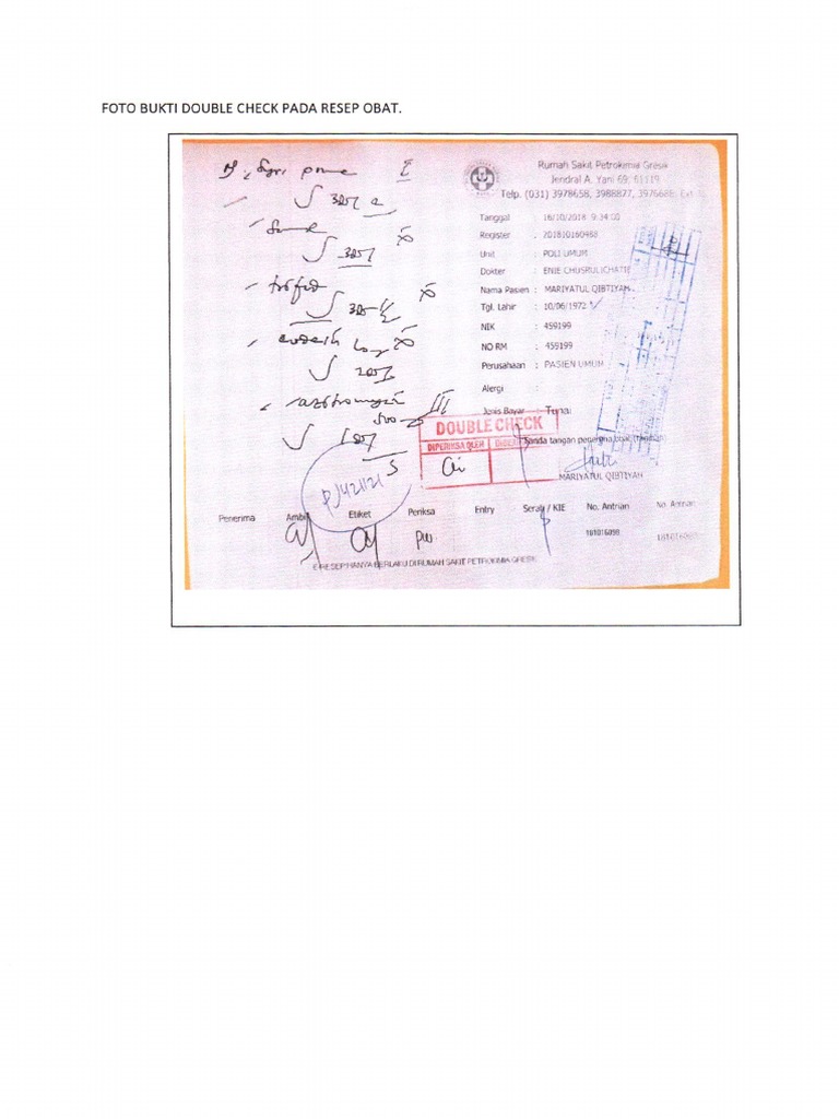 Double Check Pada Resep Obat | PDF