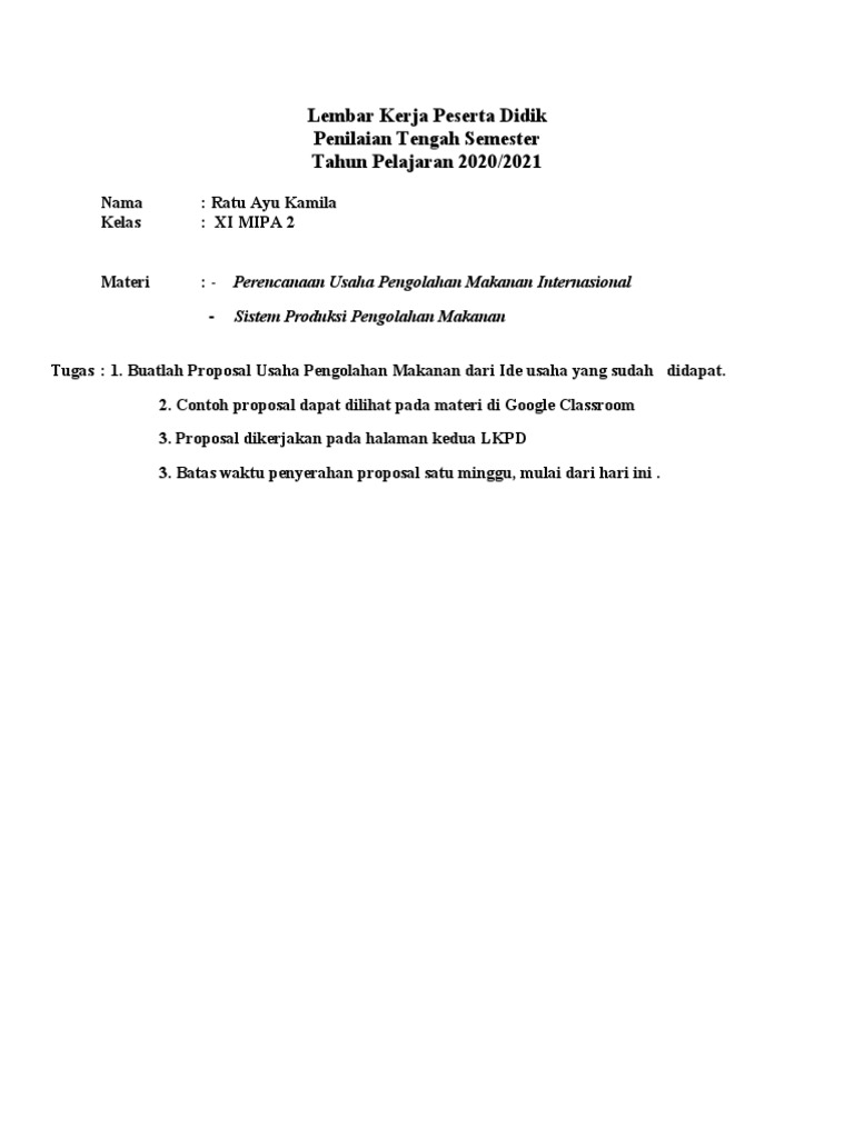 Proposal Usaha Dim Sum King Dim Sum | PDF | Bisnis
