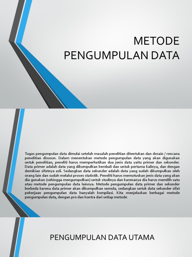 Materi 14 Metode Pengumpulan Data1 | PDF