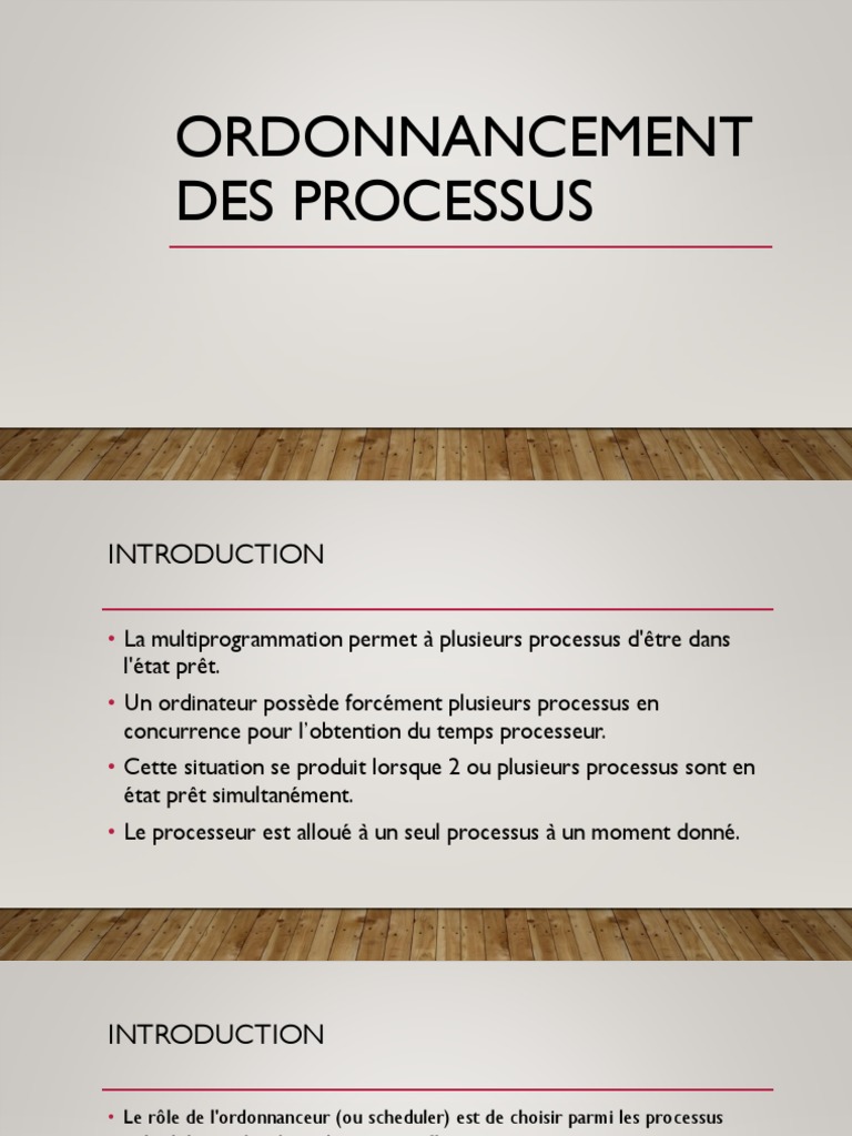 Ordonnancement des processus en informatique | PDF | Ordonnancement ...