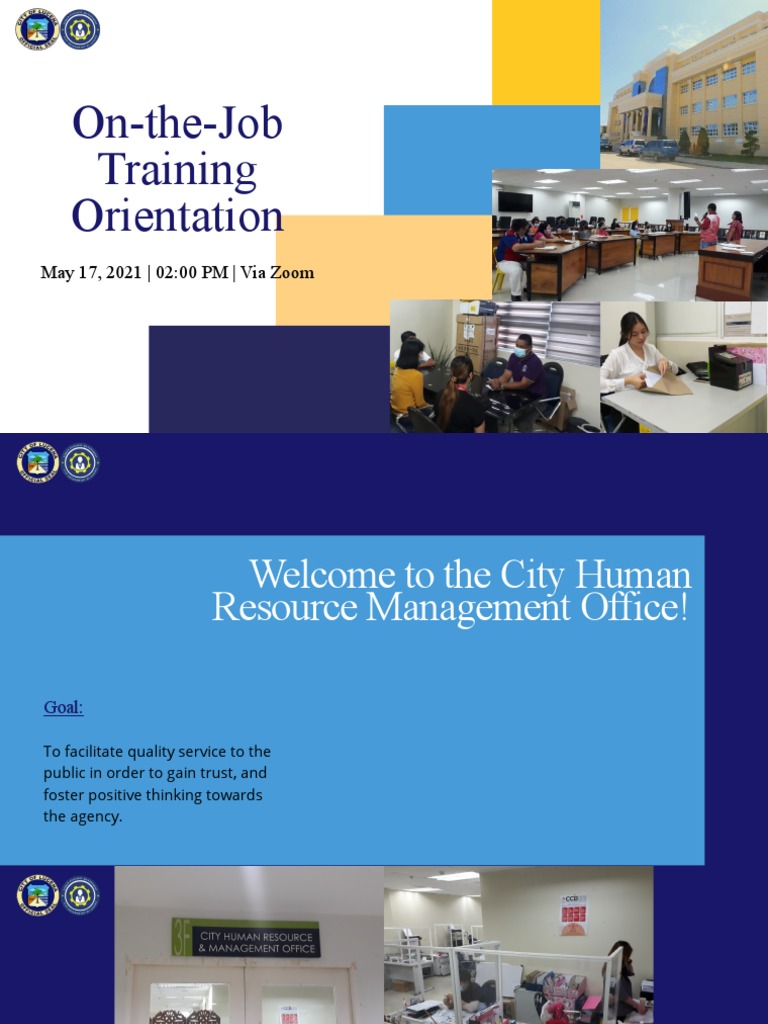 On-the-Job Training Orientation | PDF | Policy | Government