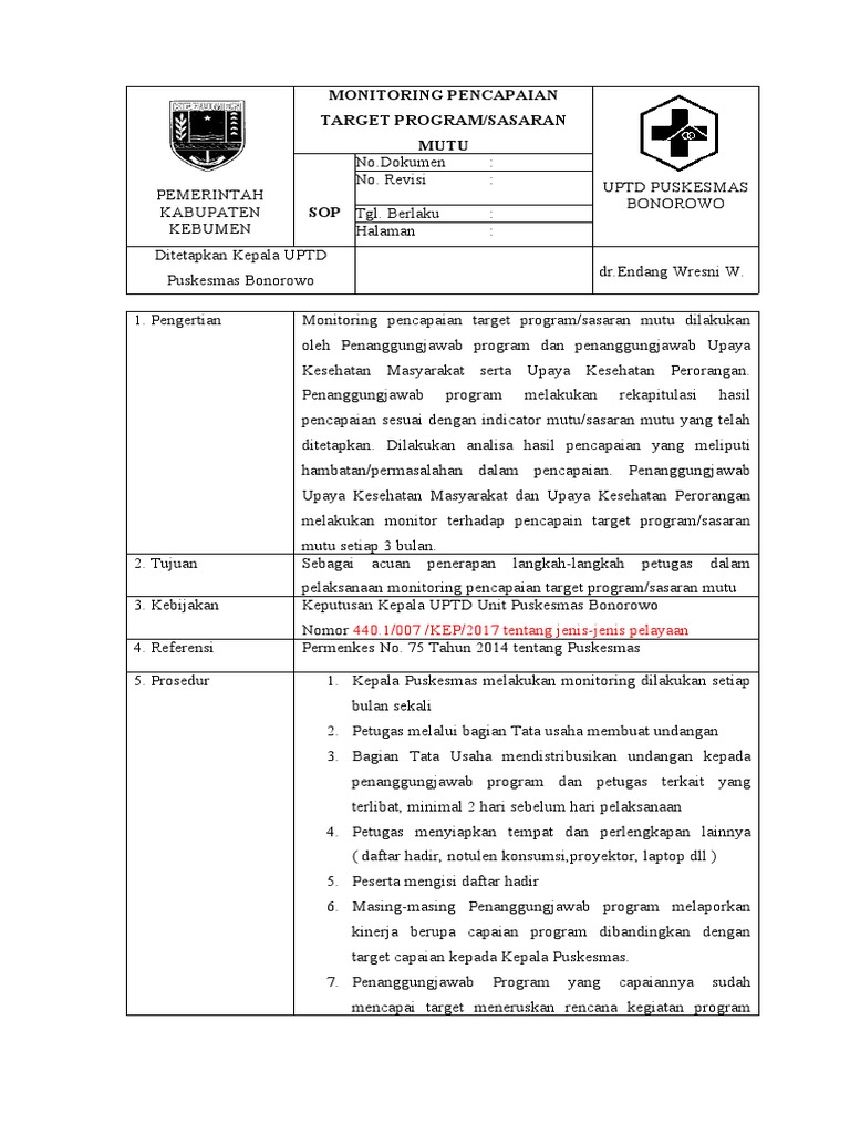 Sop Pencapaian Program | PDF