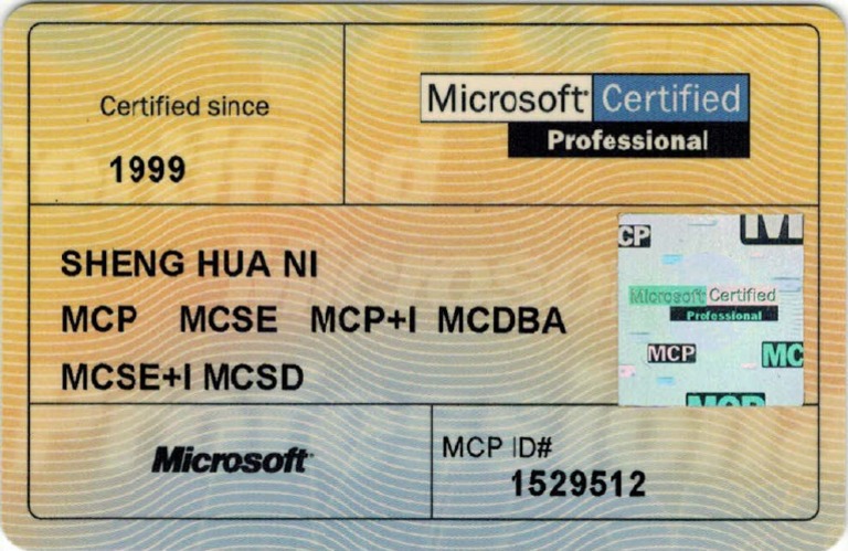 Microsoft Certificates Card | PDF