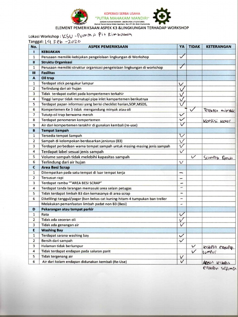 3.laporan Hasil Inspeksi Terencana | PDF