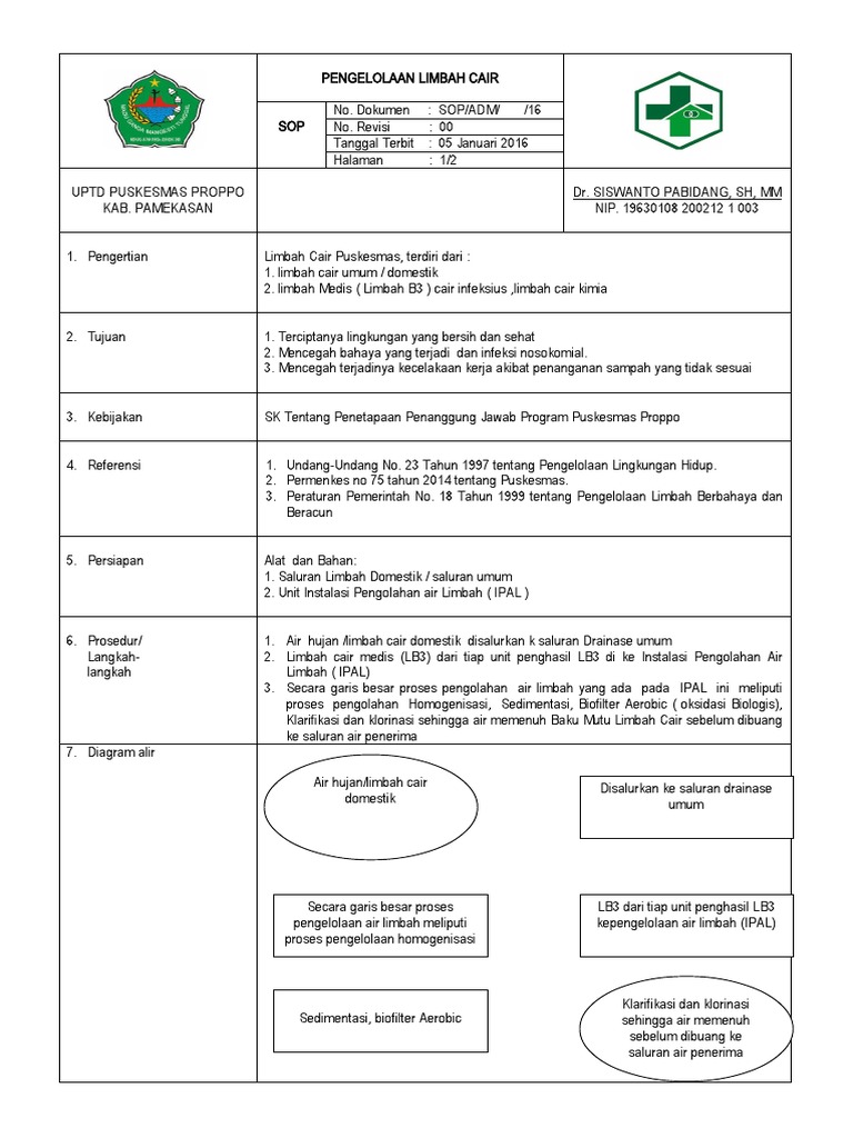 Spo PENGELOLAAN LIMBAH CAIR | PDF