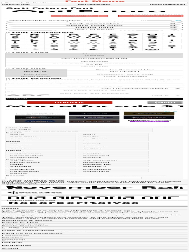 Opti Futura Font Download | PDF | Typefaces | Serif