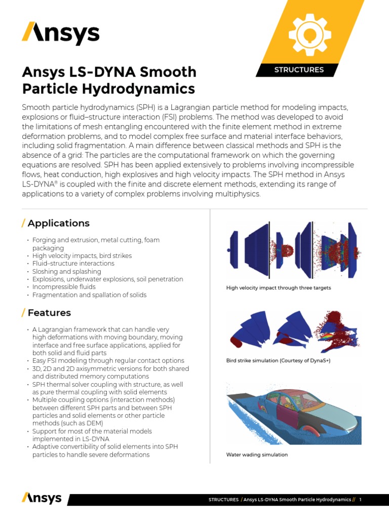Ls Dyna Smooth Particle Hydrodynamics | PDF