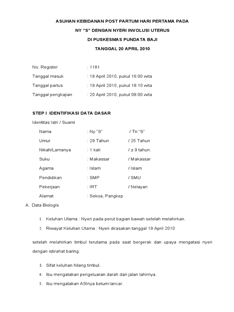 Contoh Askeb PNC | PDF | Kesehatan Holistik