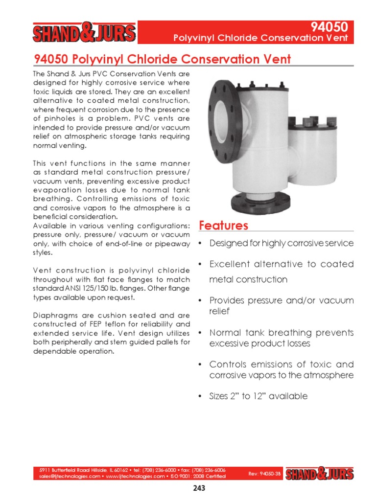 Polyvinyl Chloride Conservation Vent | PDF | Polyvinyl Chloride | Vacuum