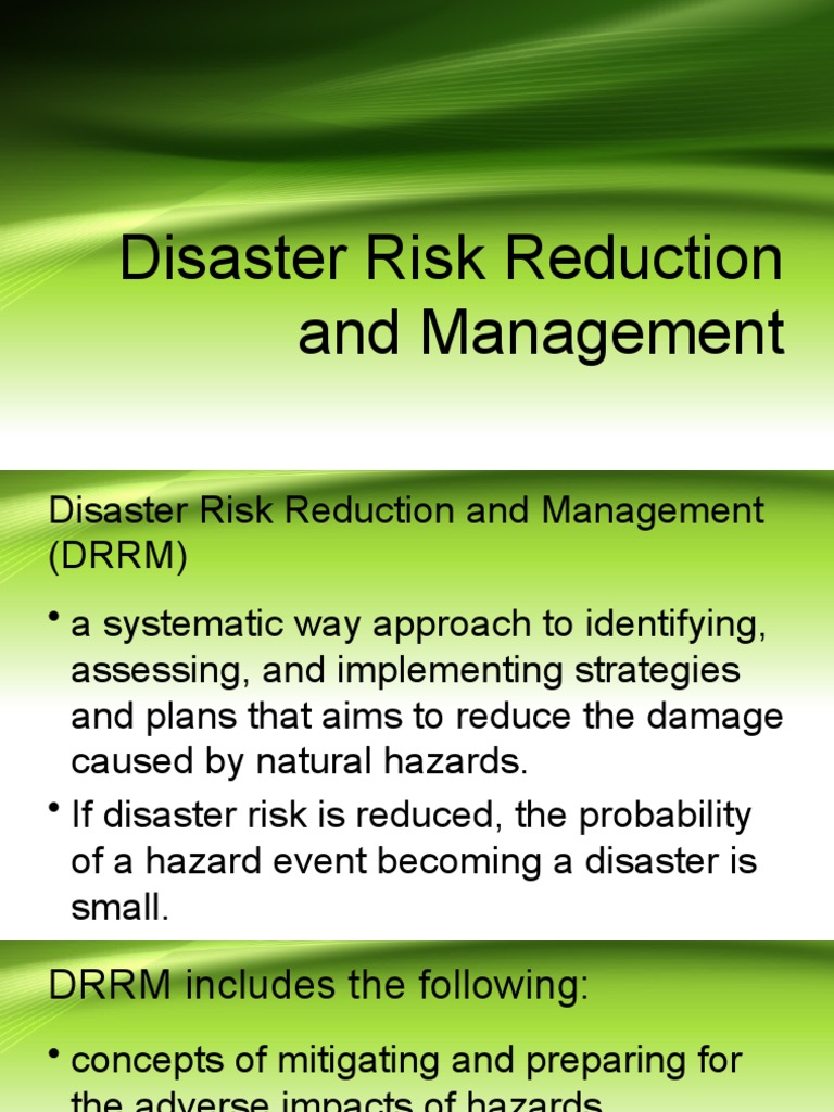 Disaster Risk Reduction and Management (DRRM) | PDF | Hazards ...