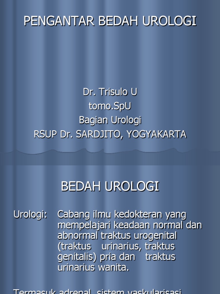 Bedah Urologi | PDF | Kesehatan Holistik
