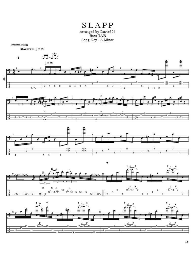 Slap This Bass: A Technical Breakdown and TAB of Davie504's 'S LAP P ...