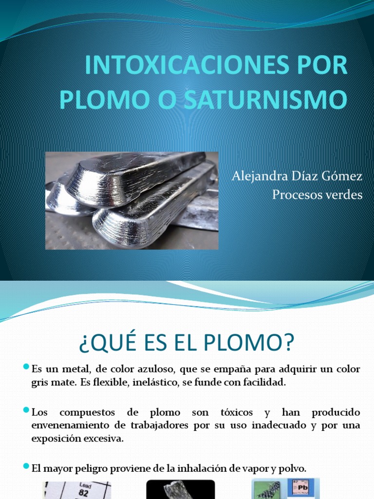 Intoxicaciones por plomo o saturnismo | PDF