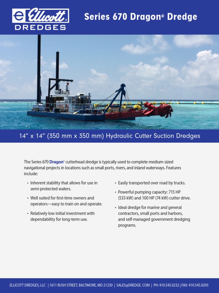 Series 670 Dragon® Dredge Overview | PDF | Dredging | Manufactured Goods