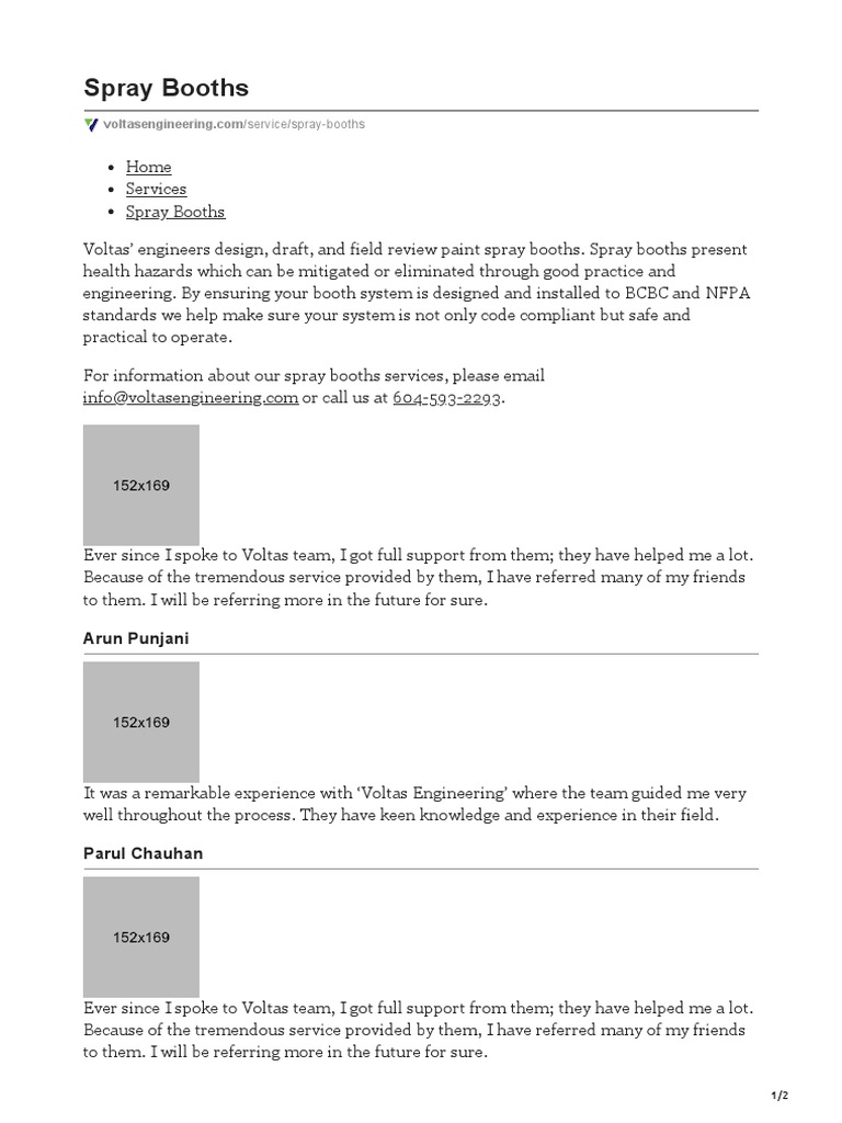 Spray Booth Design Extraction in Surrey | PDF