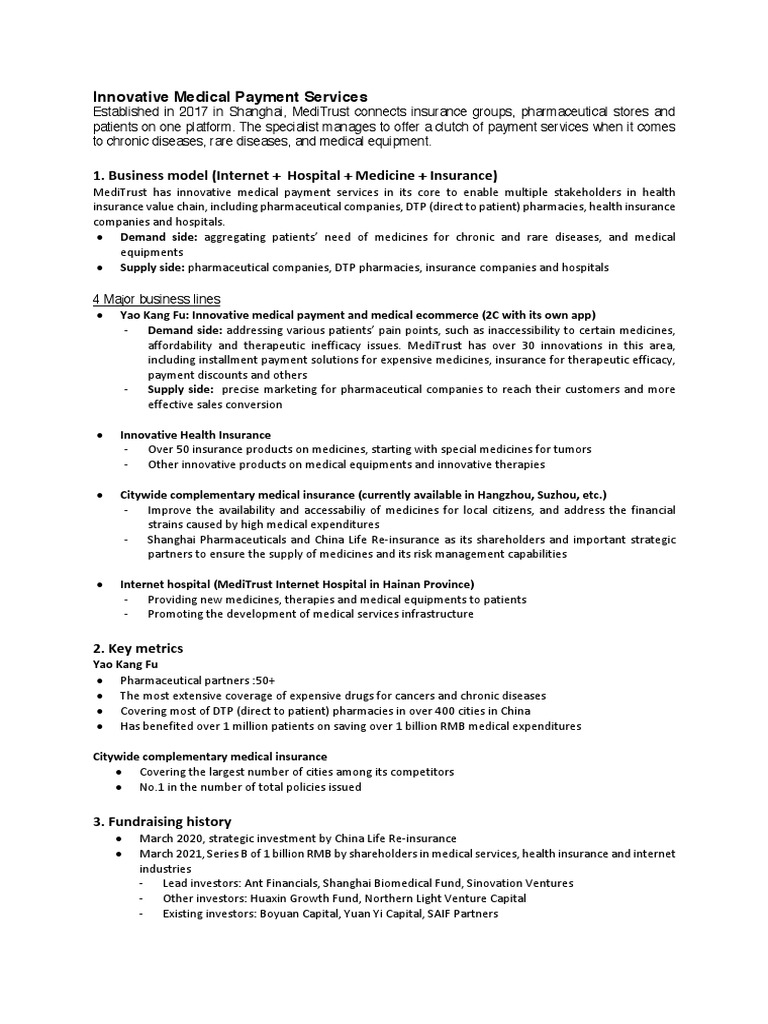 MediTrust Health (EN) | PDF | Pharmacy | Pharmaceutical Industry