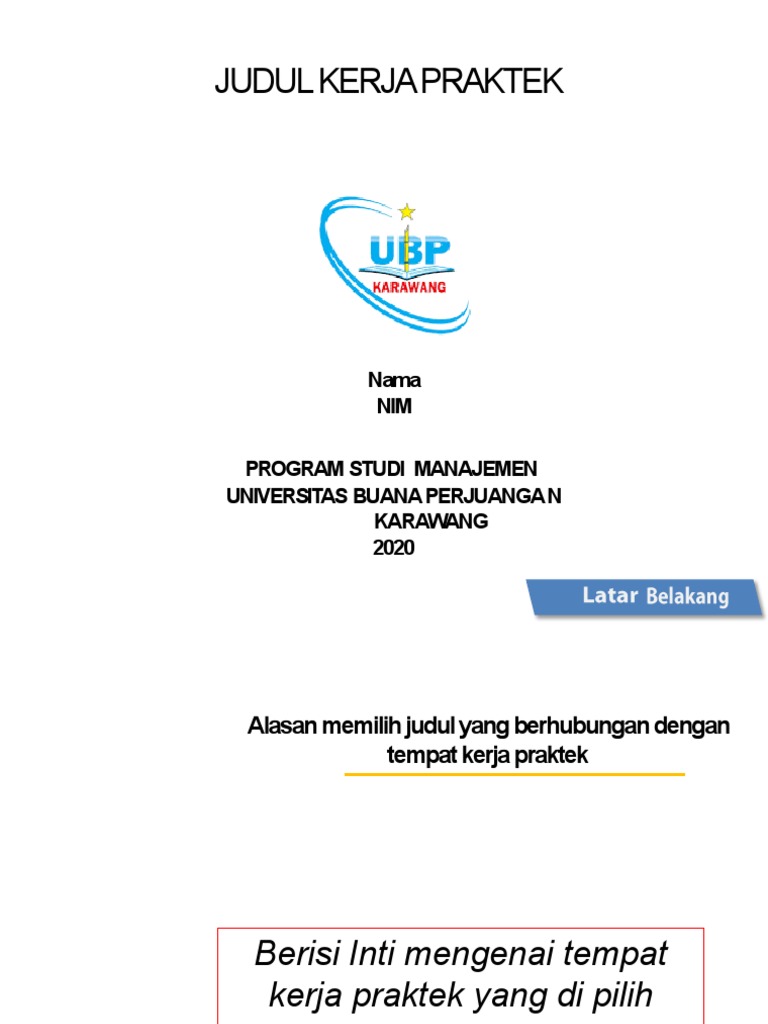 Template PPT Seminar Hasil KP | PDF