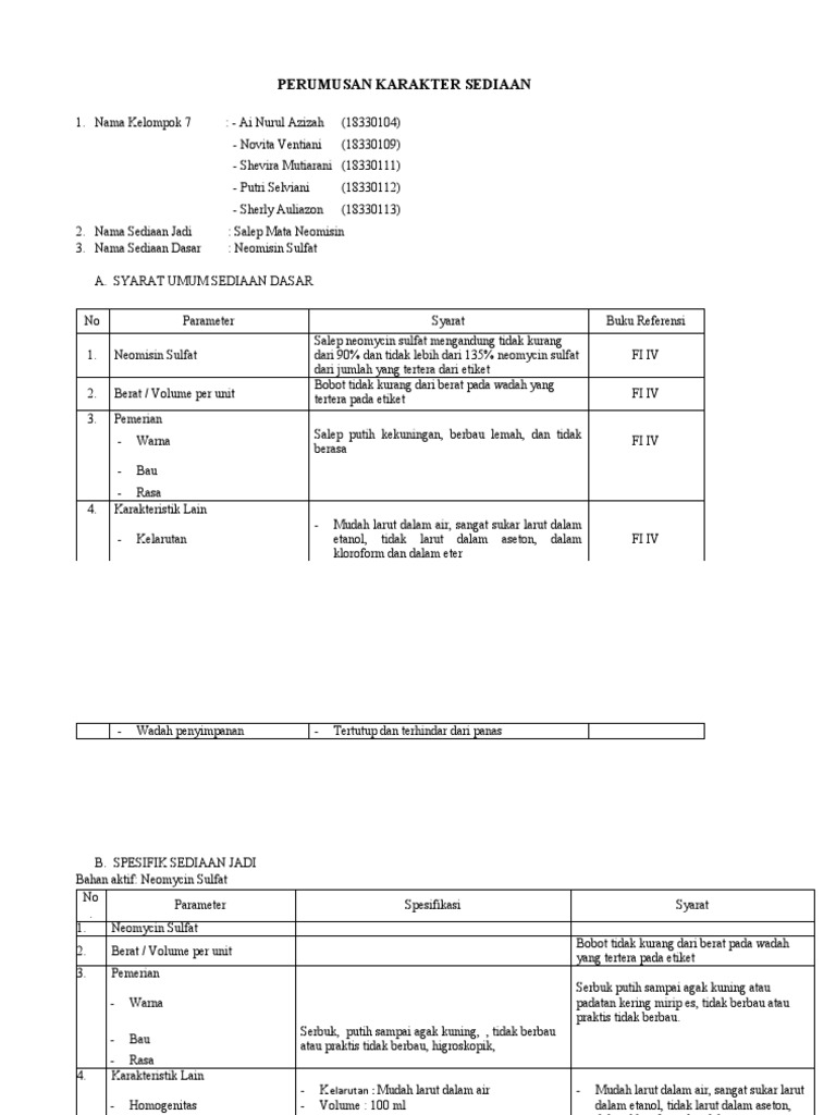 Jurnal Salep Mata Neomycin Sulfat | PDF