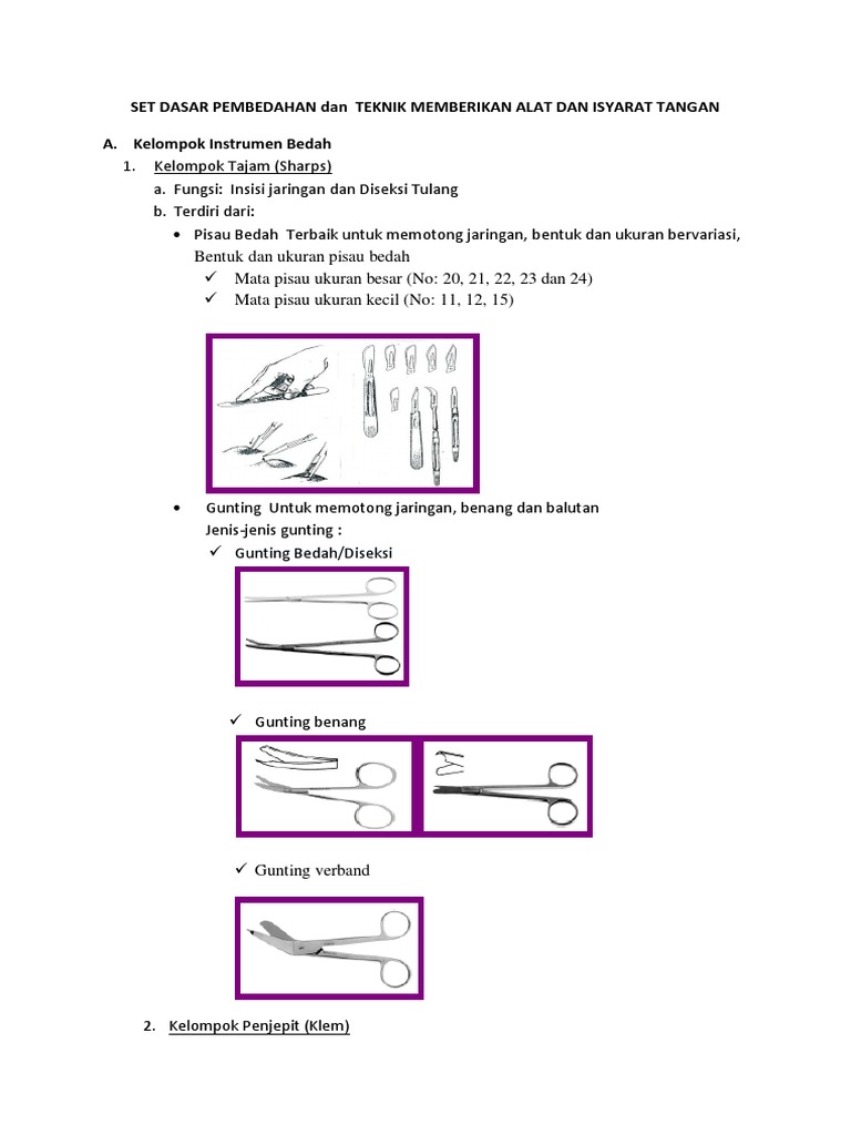 Alat dan Teknik Pembedahan Dasar | PDF | Sains & Matematika