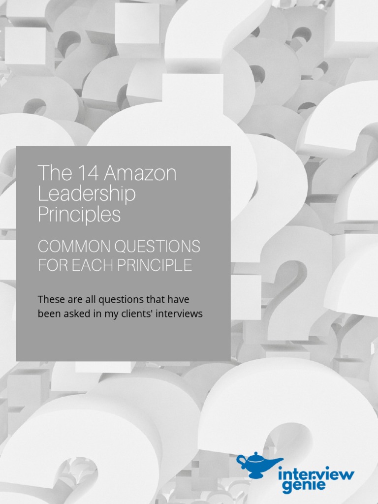 The 14 Amazon Leadership Principles: Common Questions For Each ...