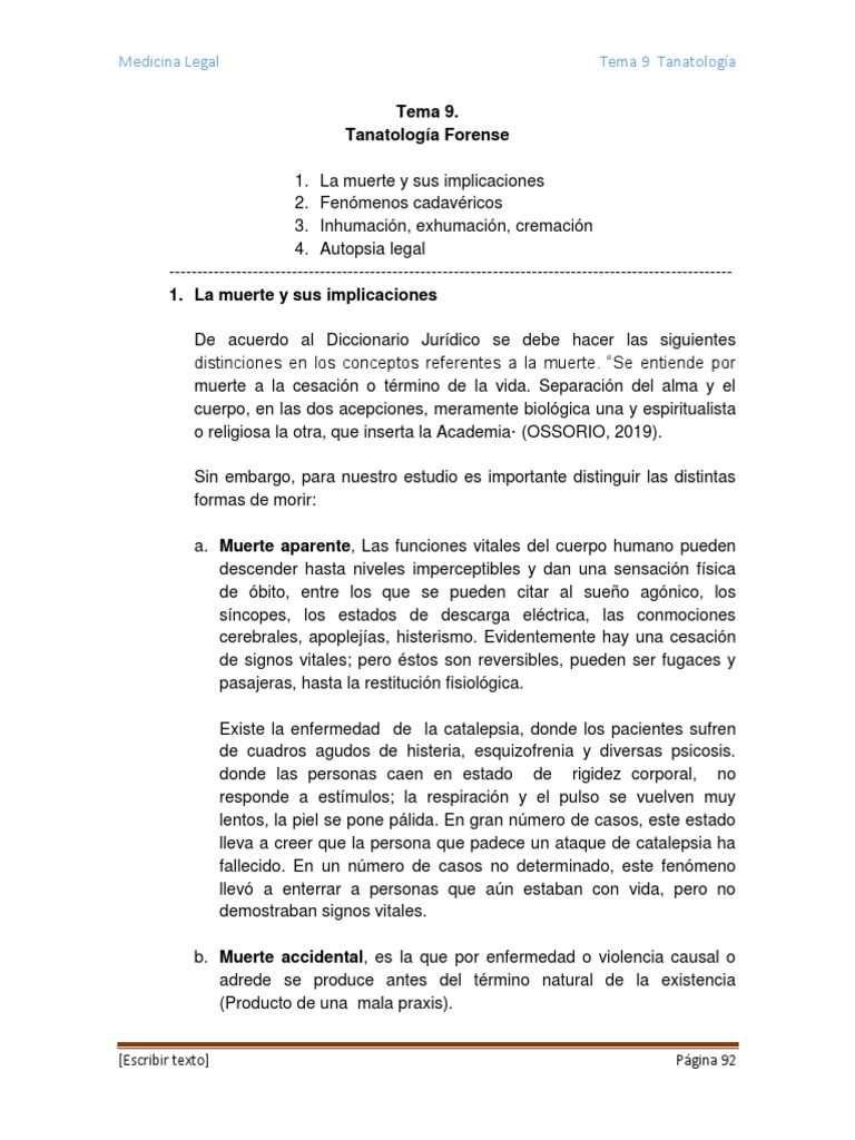 Análisis exhaustivo de las diferentes formas de muerte desde una ...