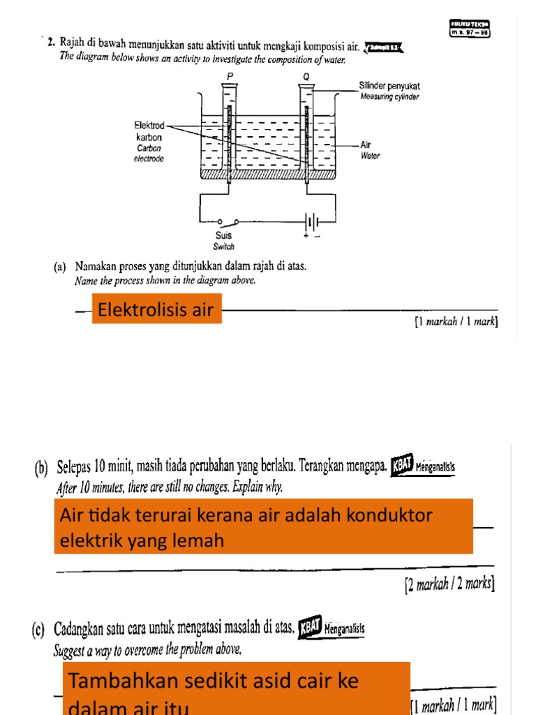 Latihan Elektrolisis Air | PDF