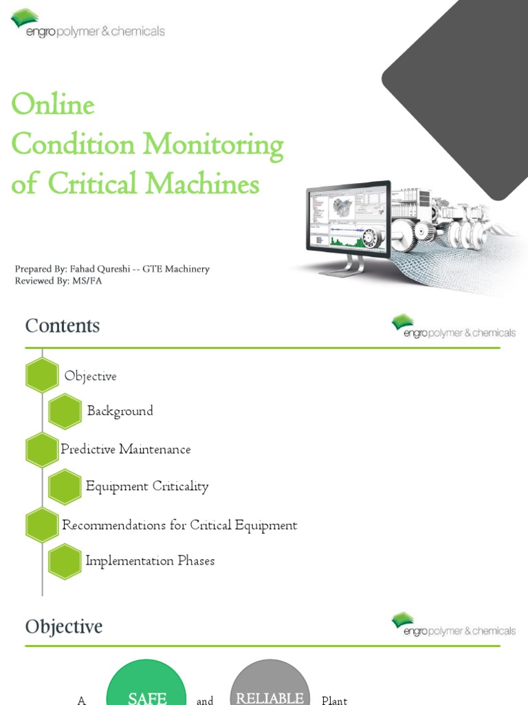 Online Condition Monitoring of Critical Machines | PDF | Pump | Machines